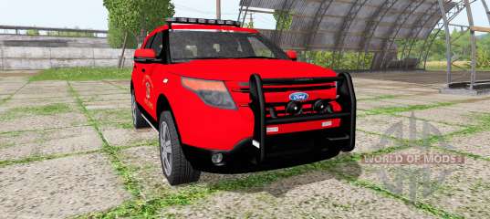 Ford Explorer Limited (U502) fire department for Farming Simulator 2017